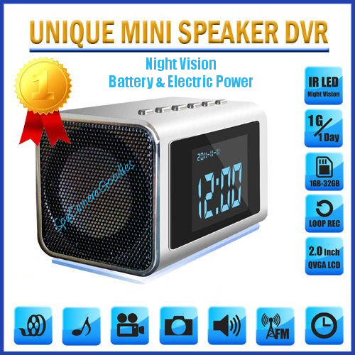 Night Vision Hidden Mini Nanny Spy Cam Clock Radio Camera 32gb Mem Support Dvr Ebay